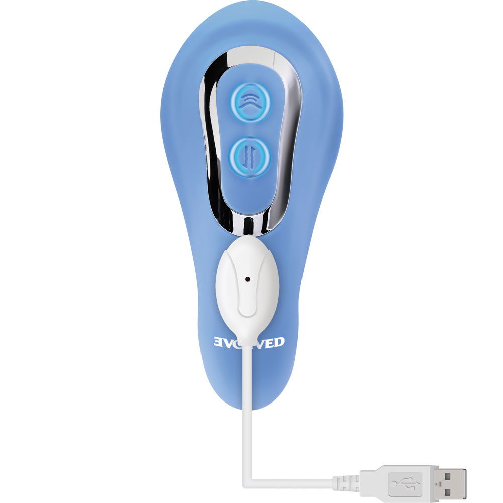 Evolved Tap And Thrust Dual Action Personal Vibrator 6 71 Blue