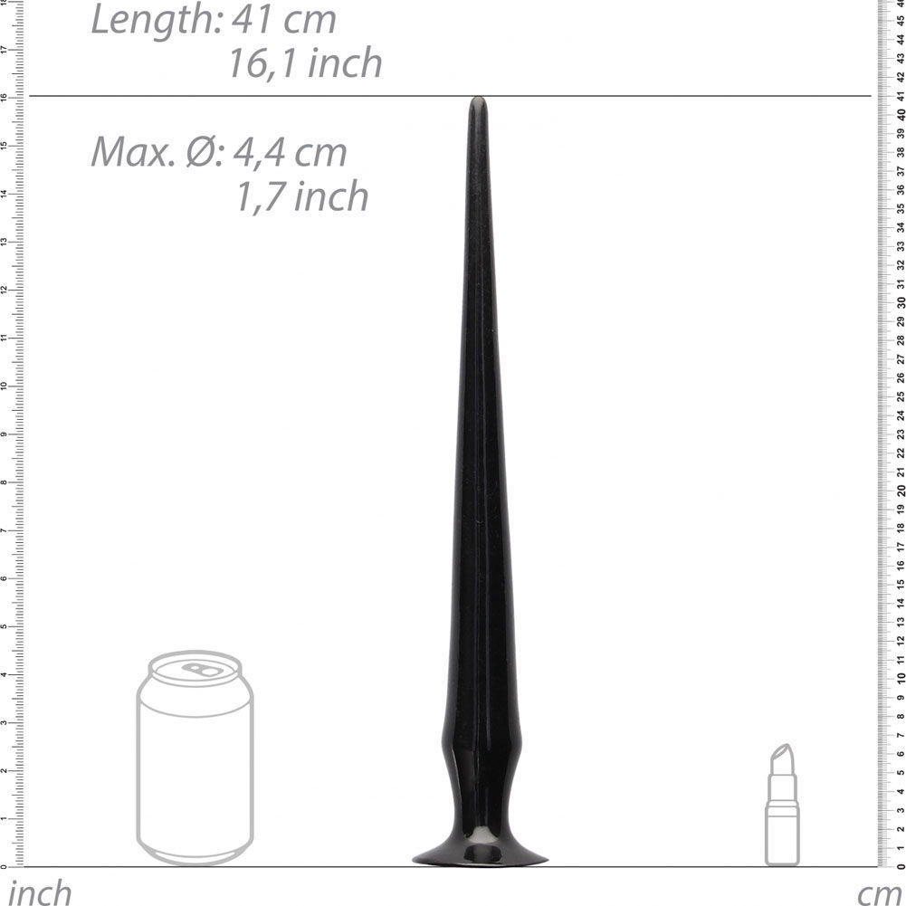 Ouch Ass Spike Dildo, 16.1", Black - dearlady.us
