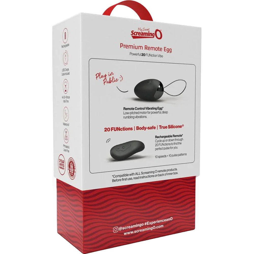 Screaming O Premium Remote-Controlled Egg, 3", Black - dearlady.us