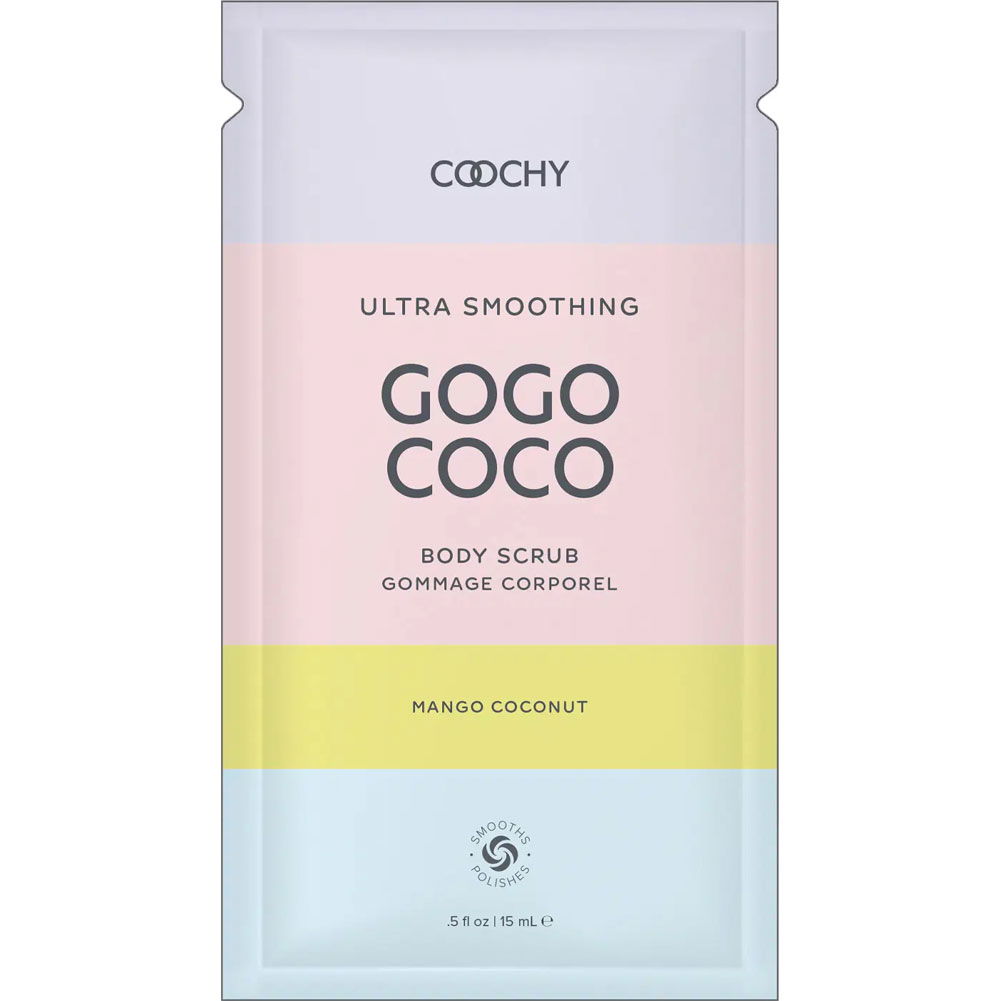 Coochy Ultra Smoothing Body Scrub 24-Piece Foil Bulk Bag, Mango Coconut ...
