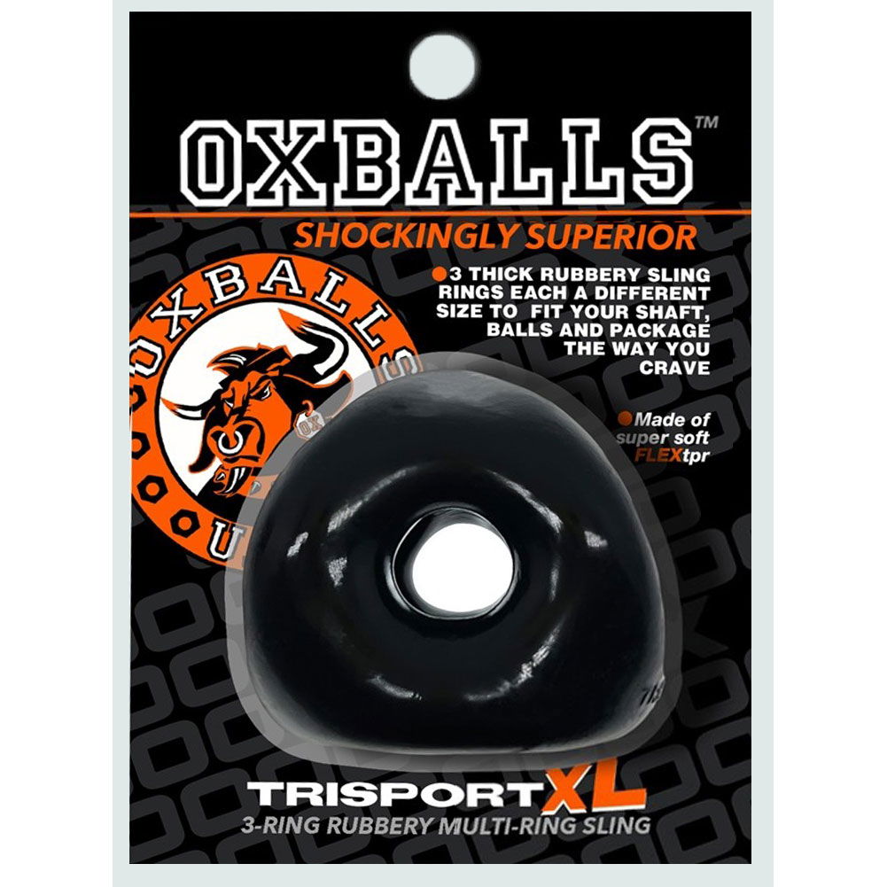 OxBalls Tri-Sport XL Thicker 3-Ring Sling, Black - dearlady.us
