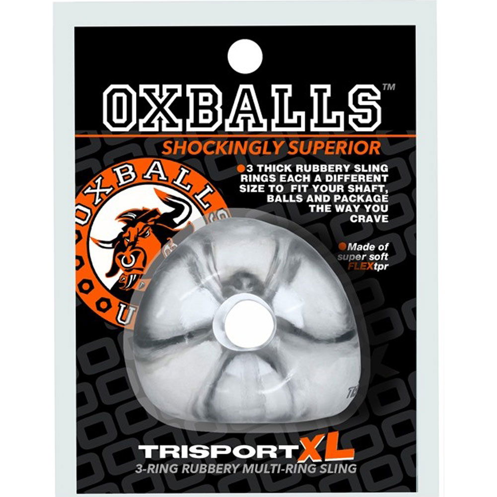OxBalls Tri-Sport XL Thicker 3-Ring Sling, Clear - dearlady.us