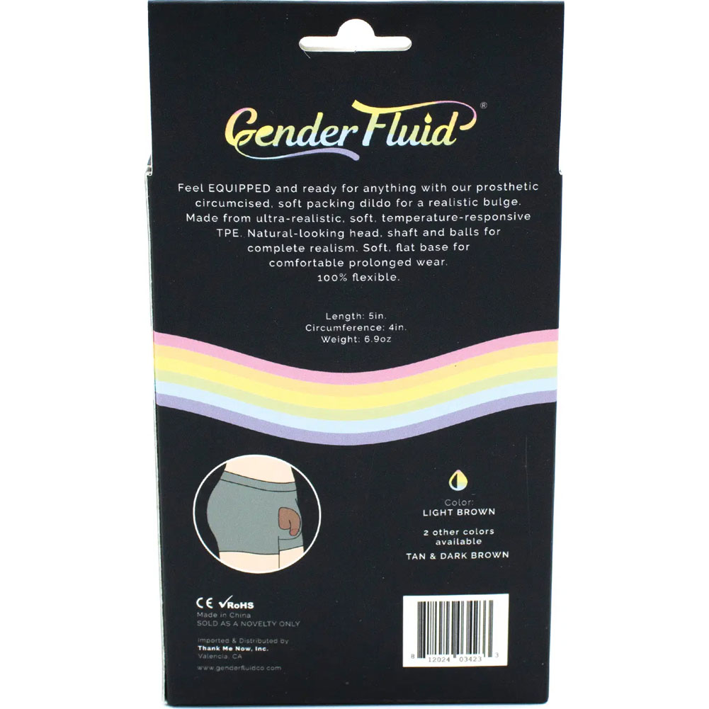 Gender Fluid Equipped Soft Packer, 5", Light Brown - dearlady.us
