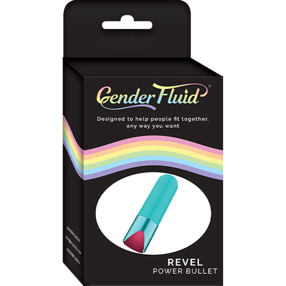 Gender Fluid Revel Power Bullet, 2.55", Aqua - dearlady.us