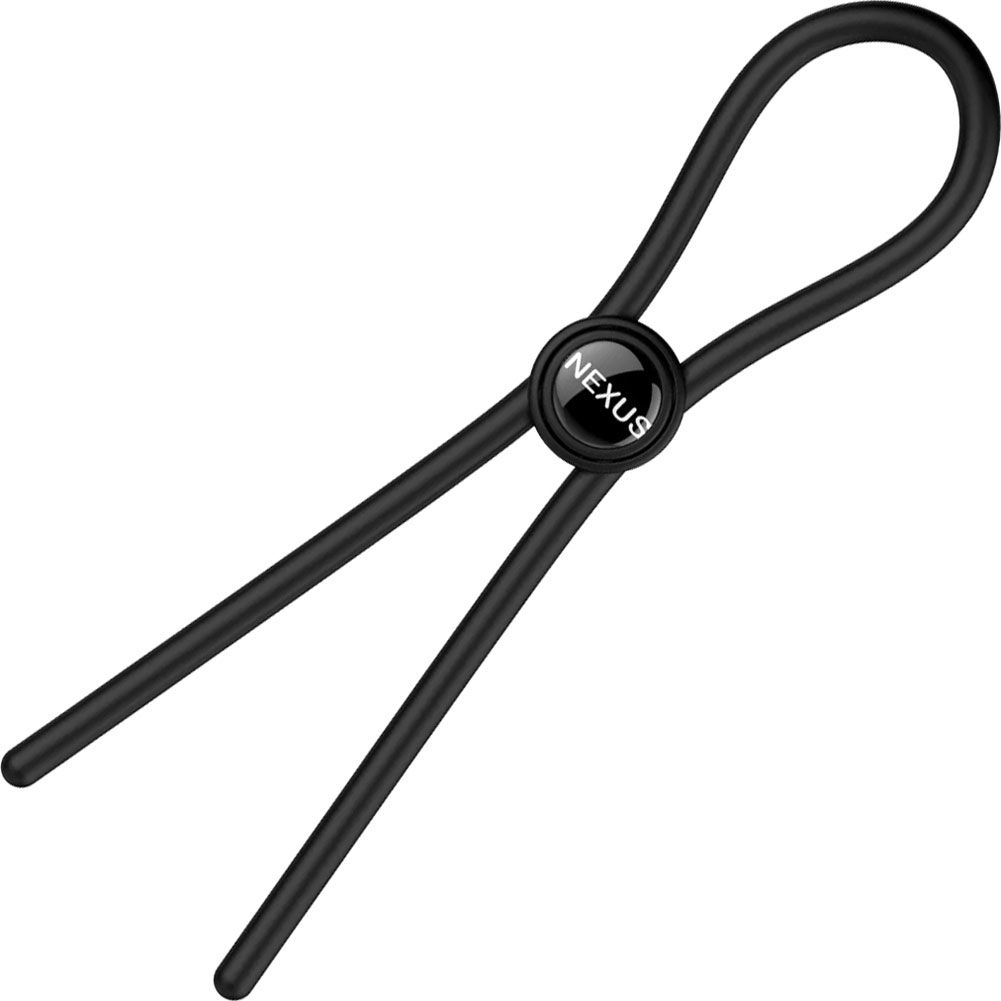 Nexus Forge Adjustable Silicone Lasso Penis Ring, Black - dearlady.us