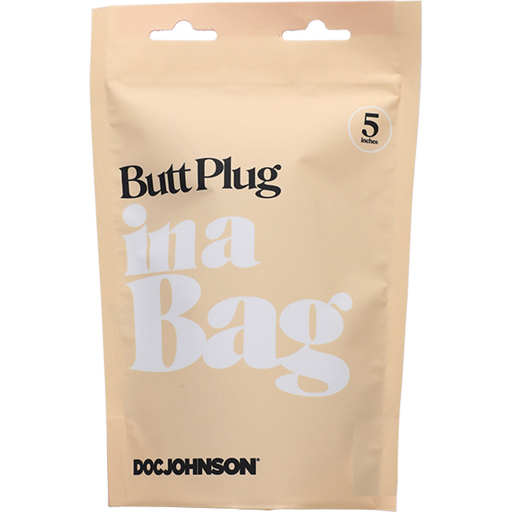 Doc Johnson Tapered Silicone Butt Plug In A Bag, 5", Black - dearlady.us