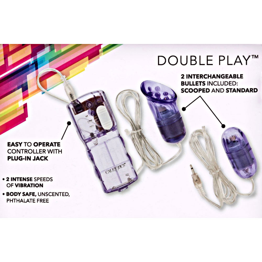 CalExotics Double Play Dual Massagers for Intimate Stimulation, Purple ...
